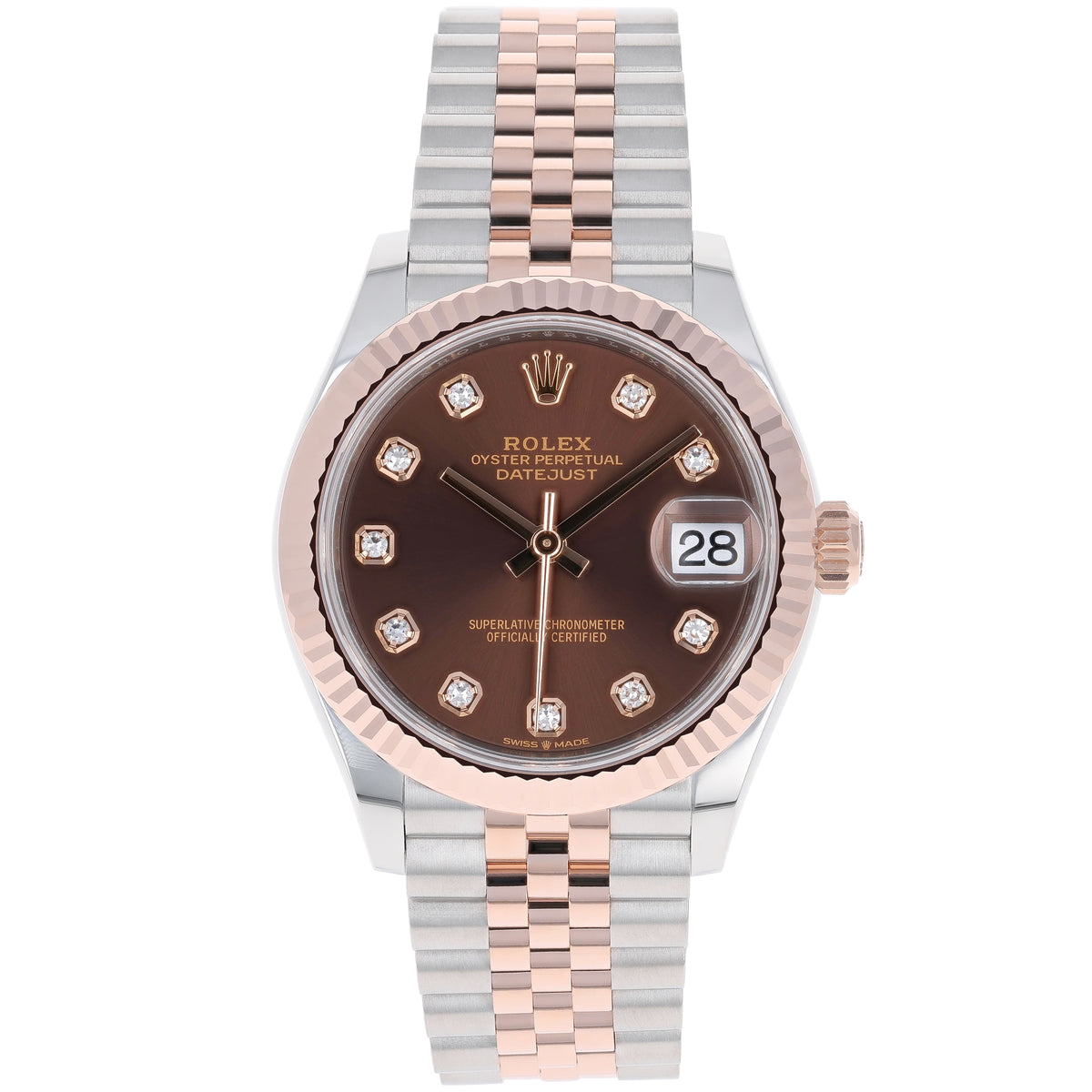 Rolex Datejust 31 mm 278271 Chocolate NEW 2025 JUNE Rose Gold & Steel ...