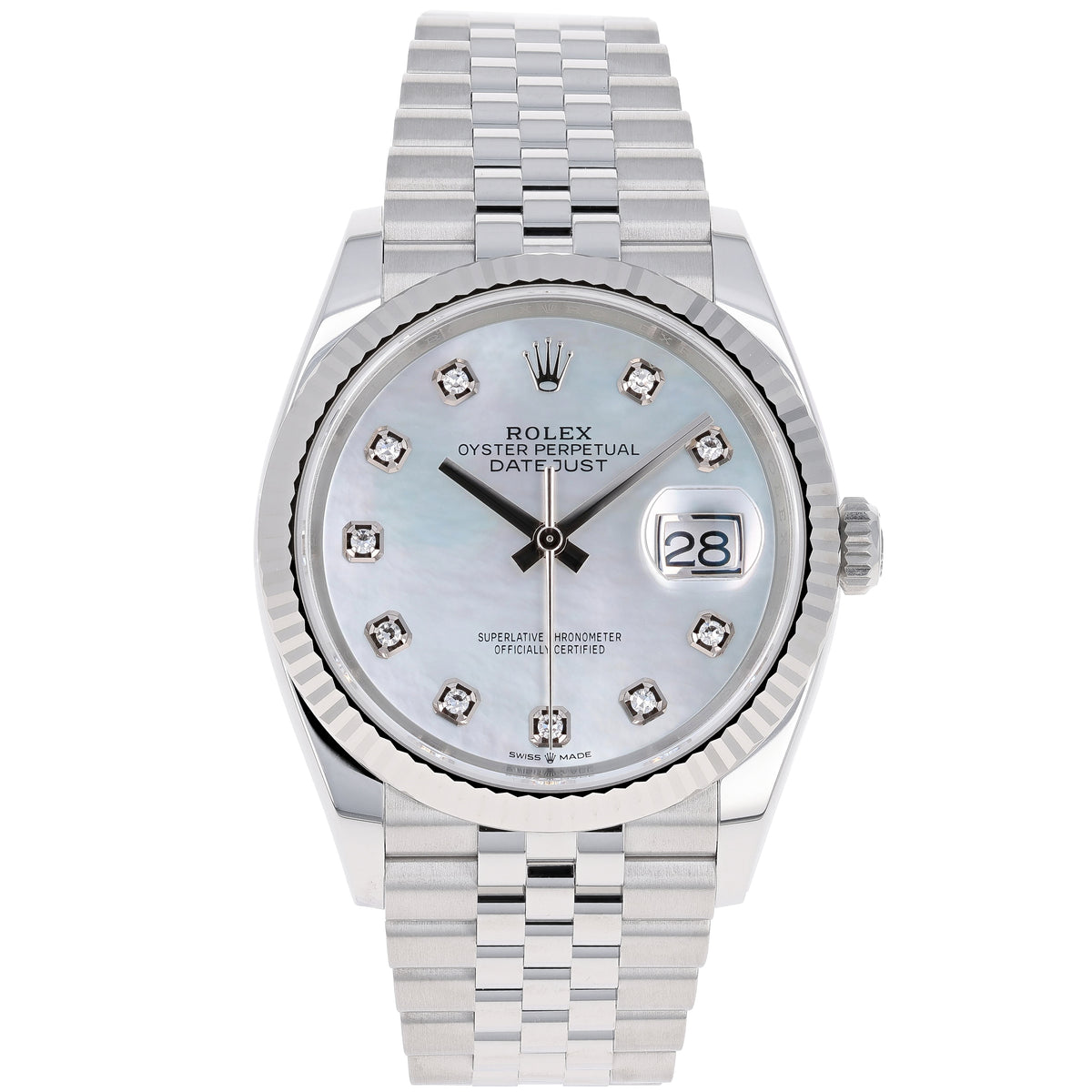 Rolex Datejust 36 mm 126234 Mother of Pearl NEW 2025 AUGUST MOP White ...