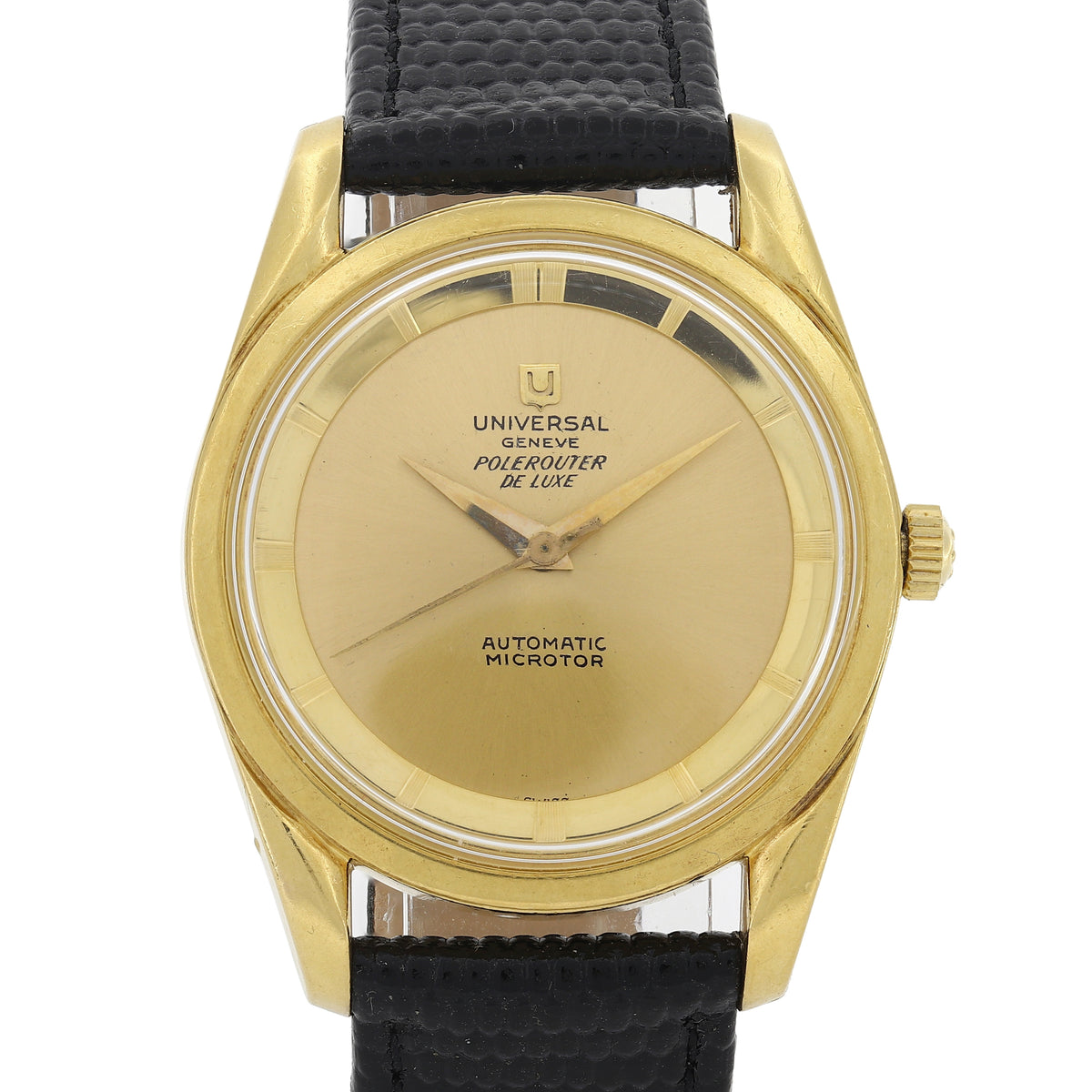 Universal Genève Polerouter De Luxe Cal. 215 Microtor 1956 18k Yellow ...