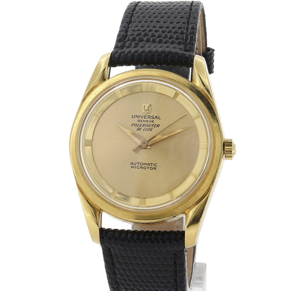 Universal Genève Polerouter De Luxe Cal. 215 Microtor 1956 18k Yellow ...